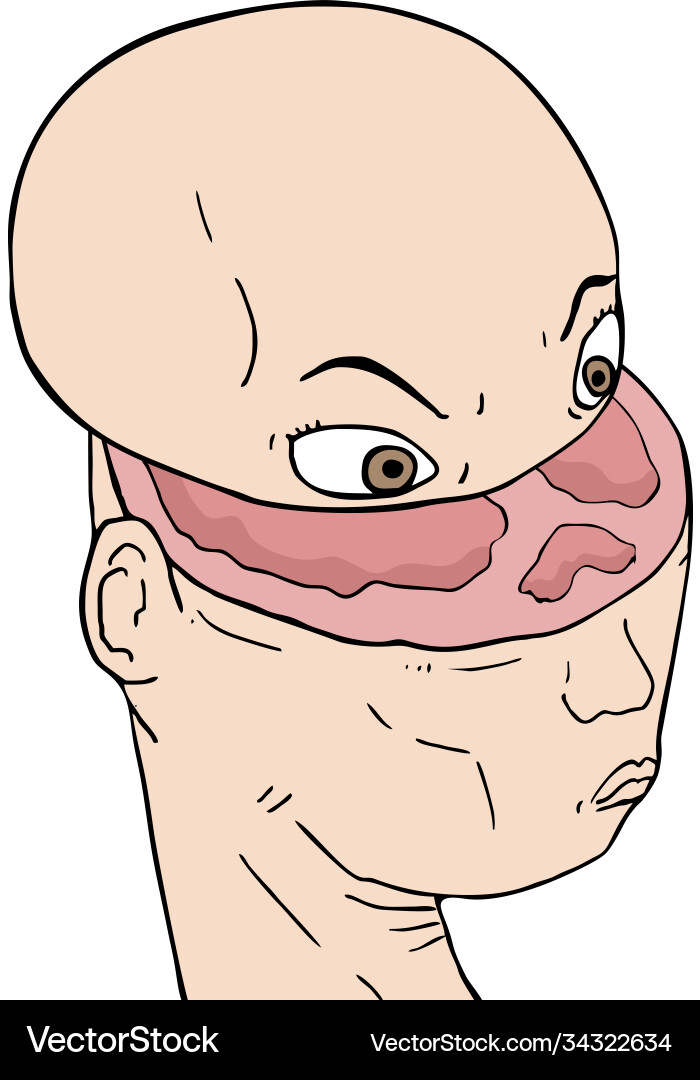 Cut head Royalty Free Vector Image - VectorStock