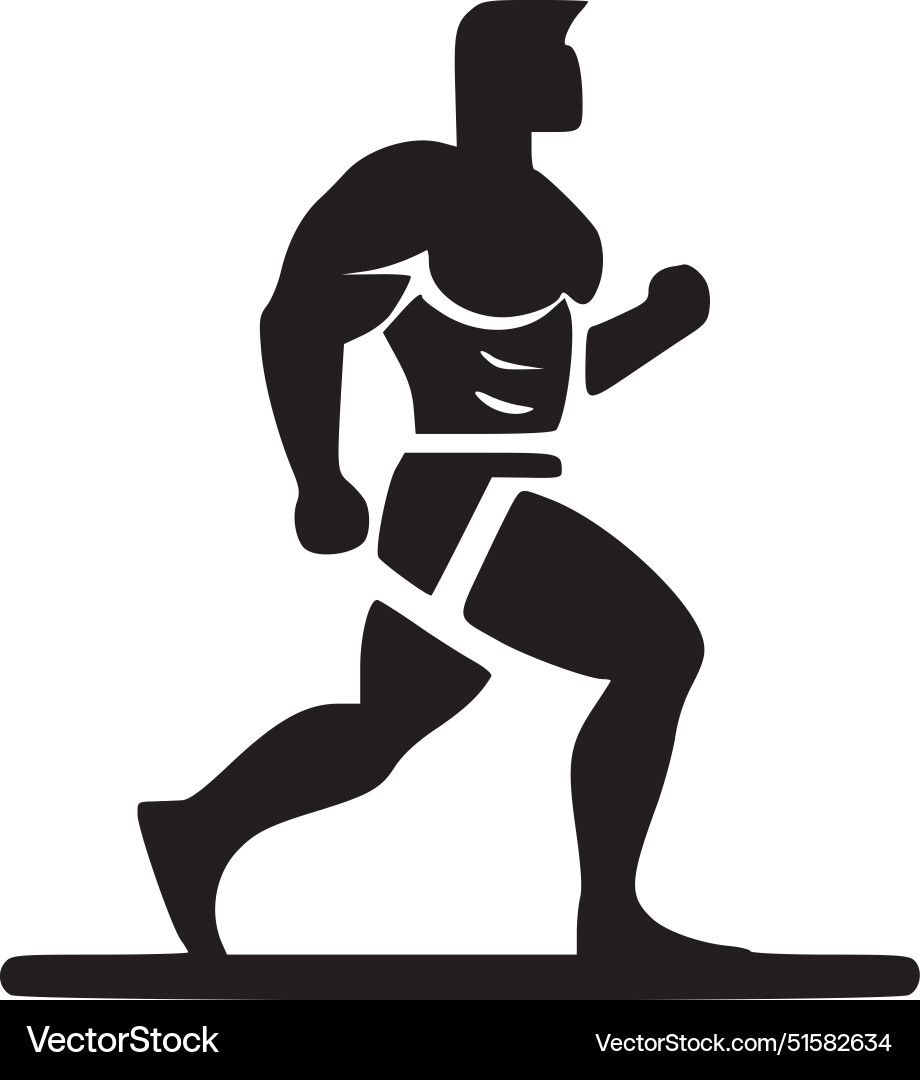 Fitness - black and white Royalty Free Vector Image