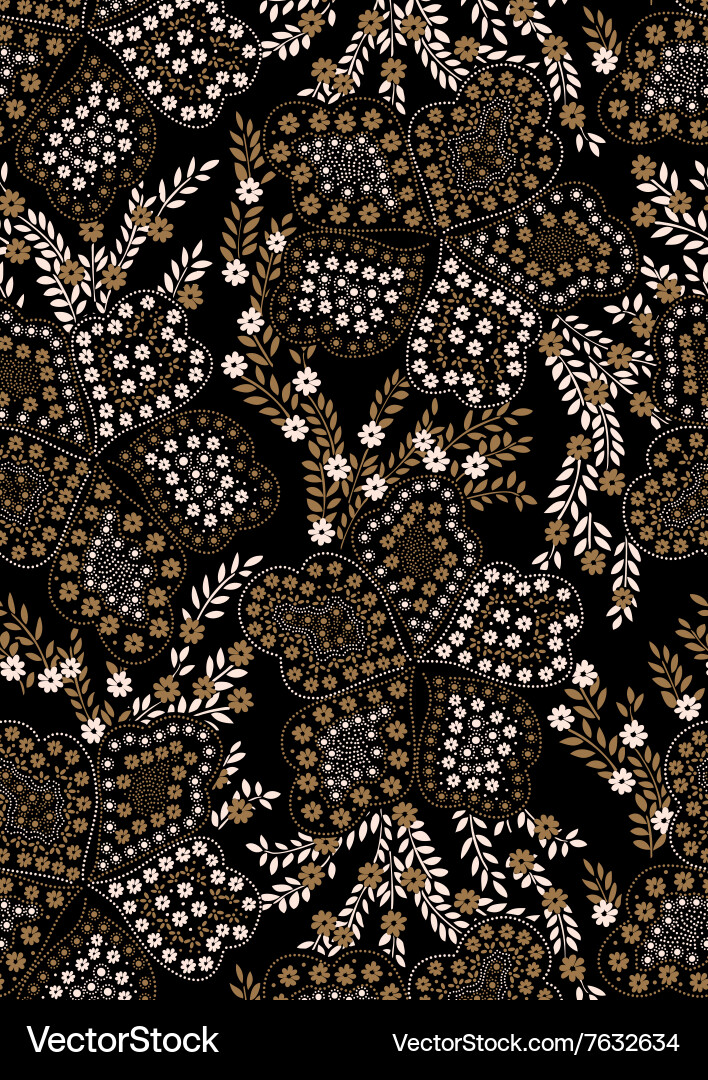 Floral Embroidery Pattern Royalty Free Vector Image