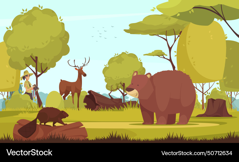 Forest ranger Royalty Free Vector Image - VectorStock