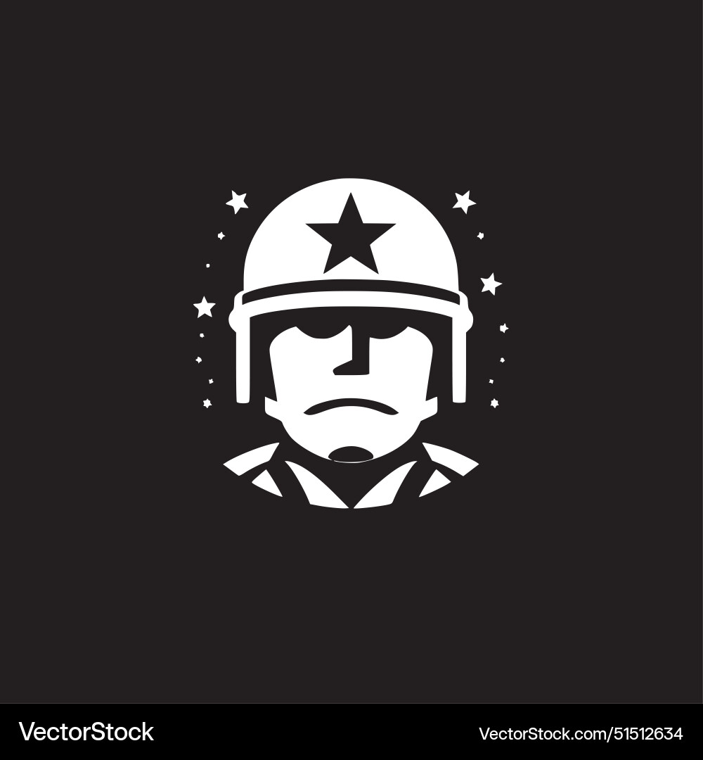 Military - minimalist and flat logo Royalty Free Vector