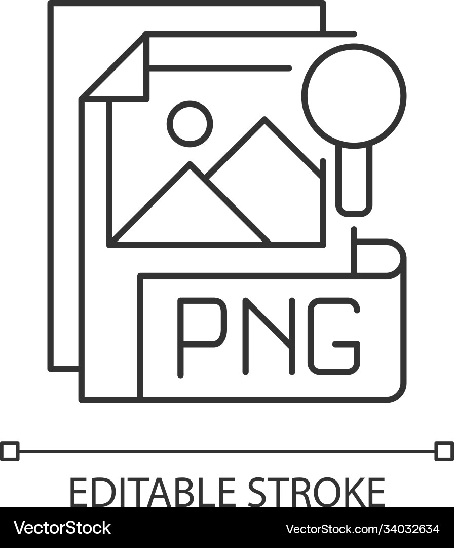 Png file pixel perfect linear icon Royalty Free Vector Image