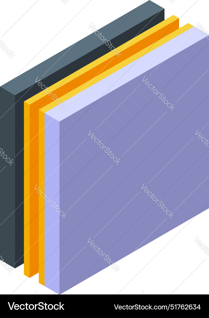 Soundproofing building material layers showing Vector Image