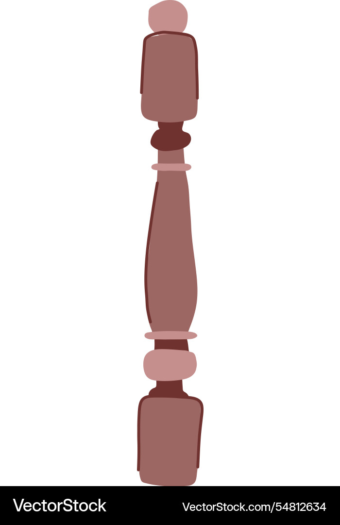Spindle balustrade wooden cartoon Royalty Free Vector Image