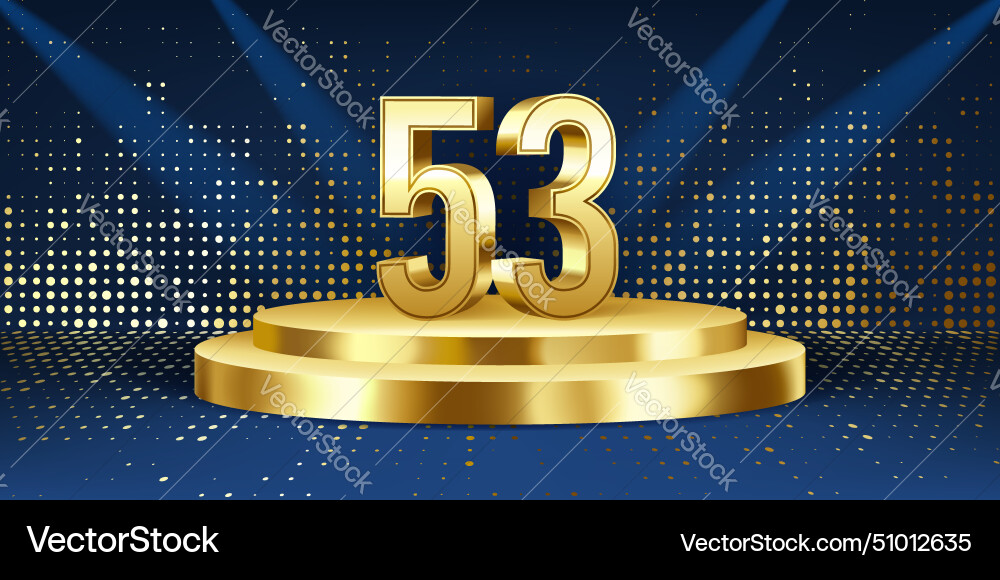 53rd year anniversary background Royalty Free Vector Image