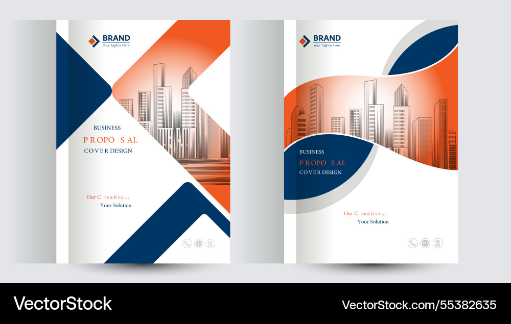 Corporate business proposal cover design template Vector Image