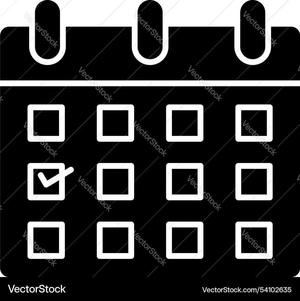 Correct glyph icon design Royalty Free Vector Image