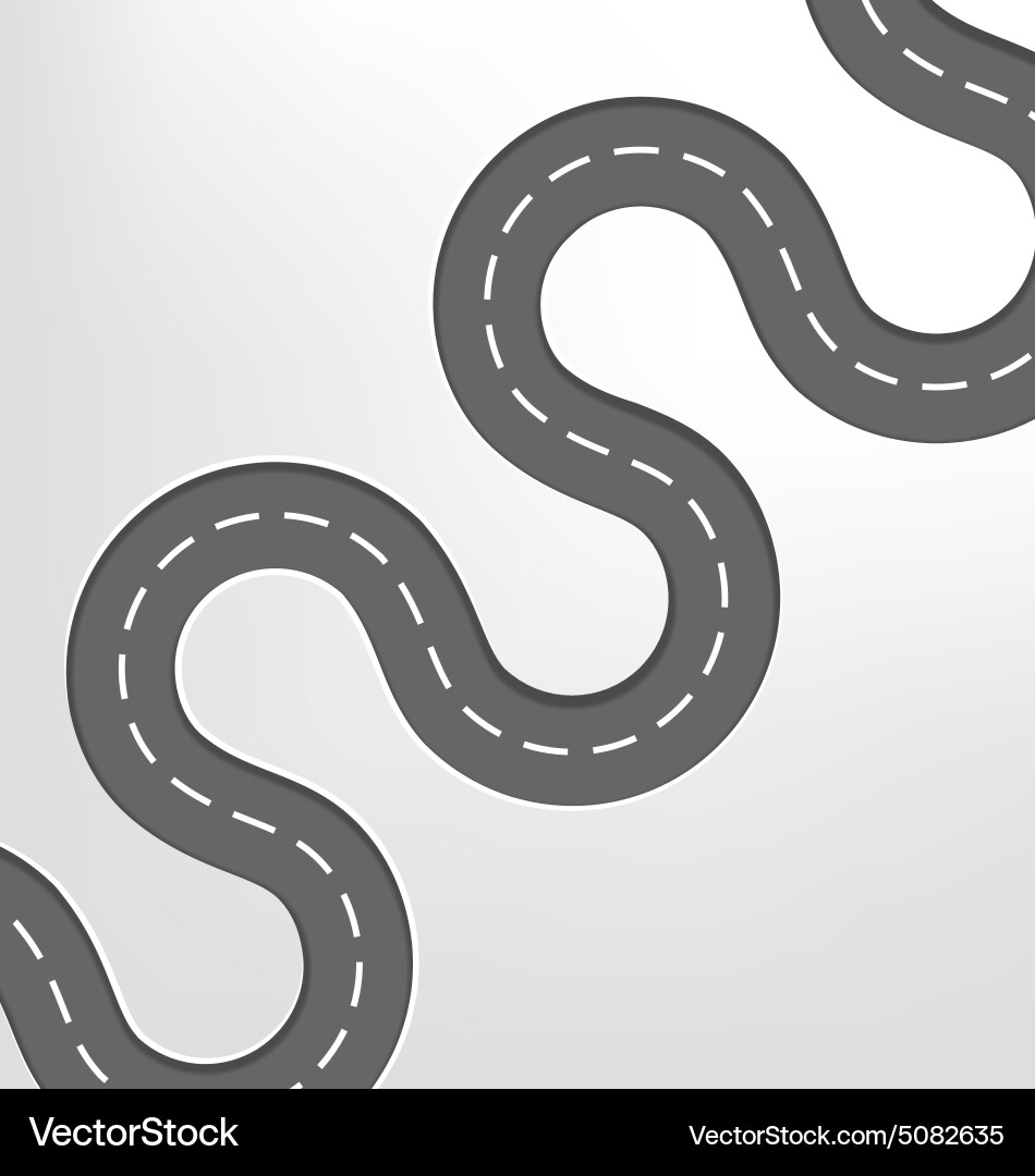 Curved road travel background Royalty Free Vector Image