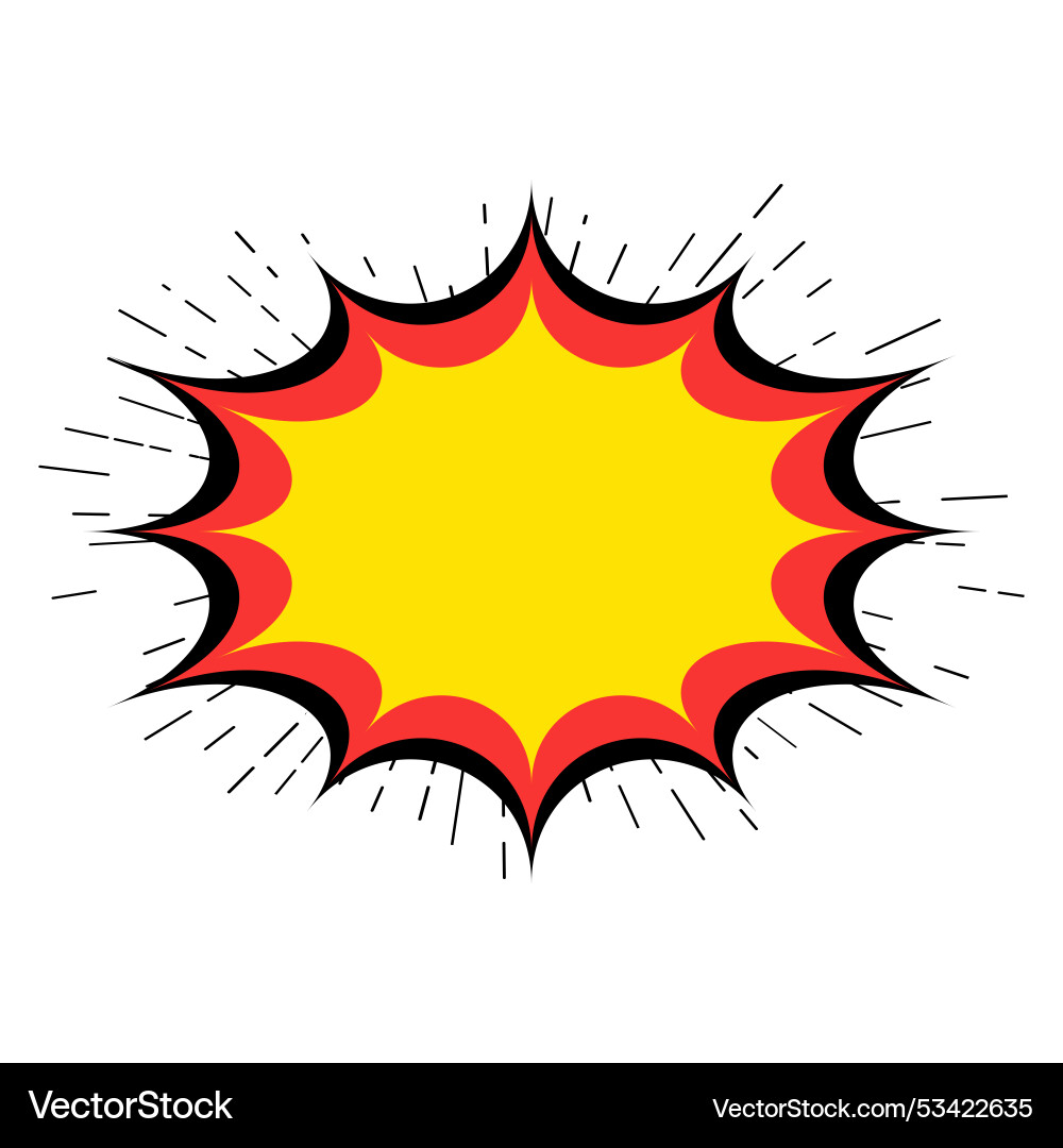 Explosion pop art cartoon comic isolated Vector Image