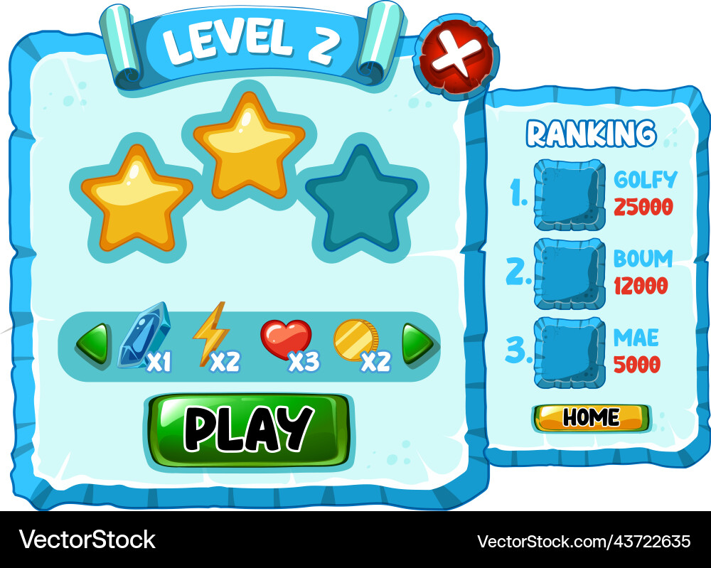 Game element template design set Royalty Free Vector Image