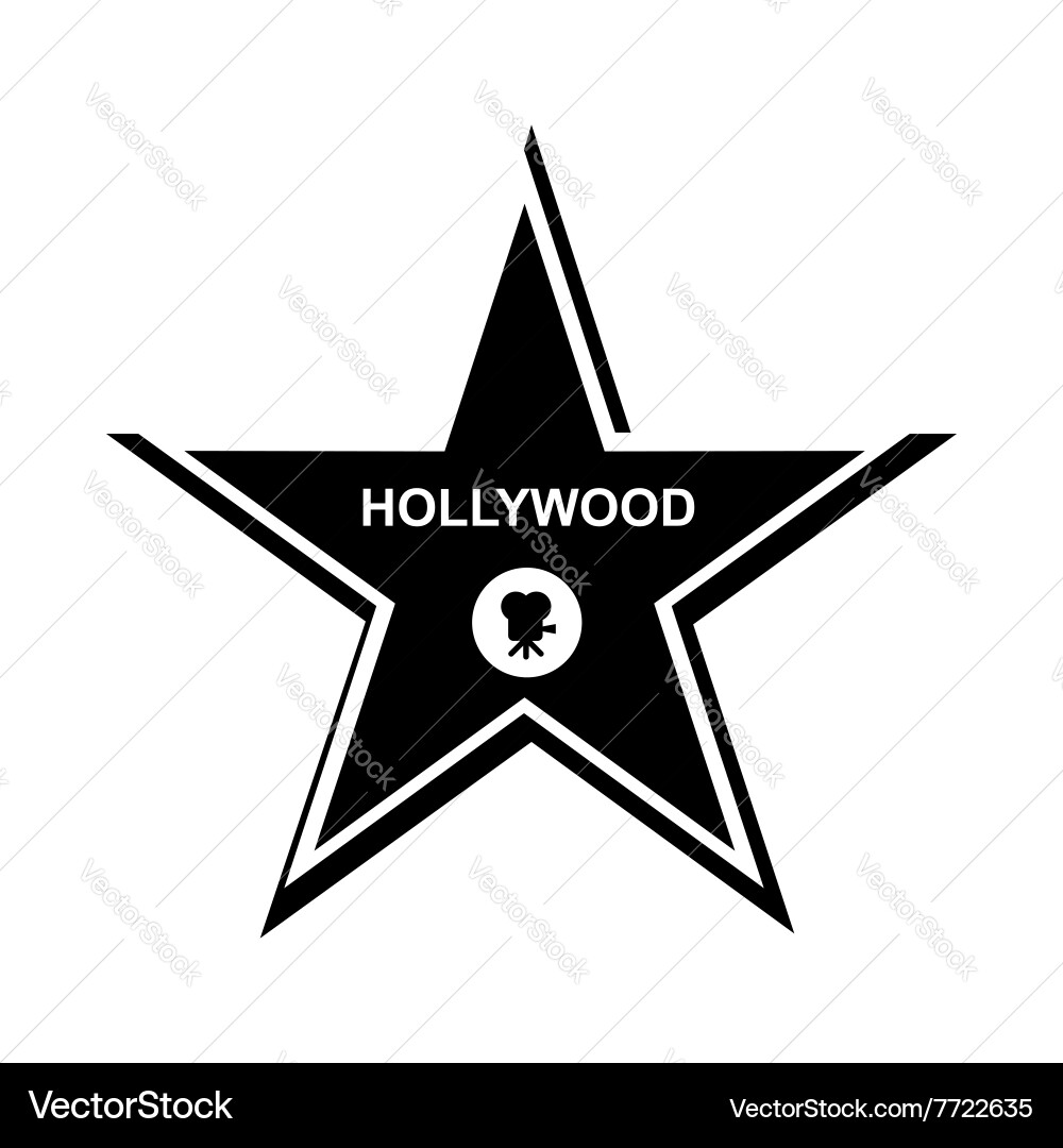 Hollywood Star Icon Royalty Free Vector Image - VectorStock