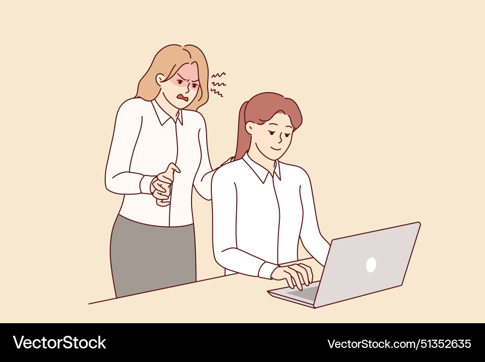 Boss Secretary Angry Vector Images (over 150)