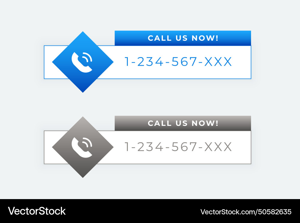 Modern call us now template for business Vector Image