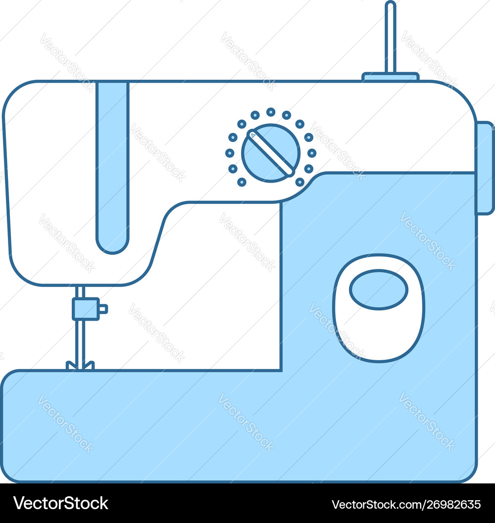 Modern sewing machine icon Royalty Free Vector Image