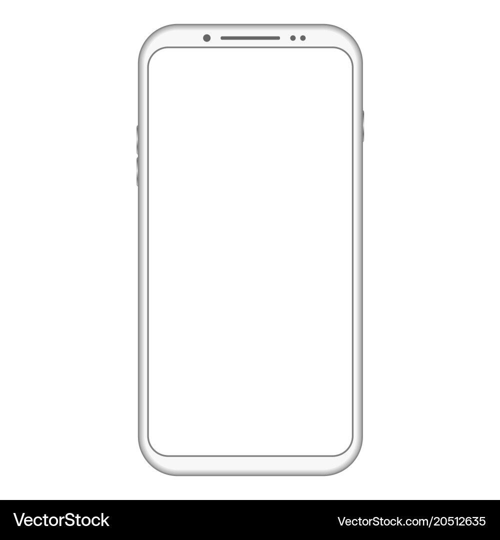White Smartphone Royalty Free Vector Image - VectorStock