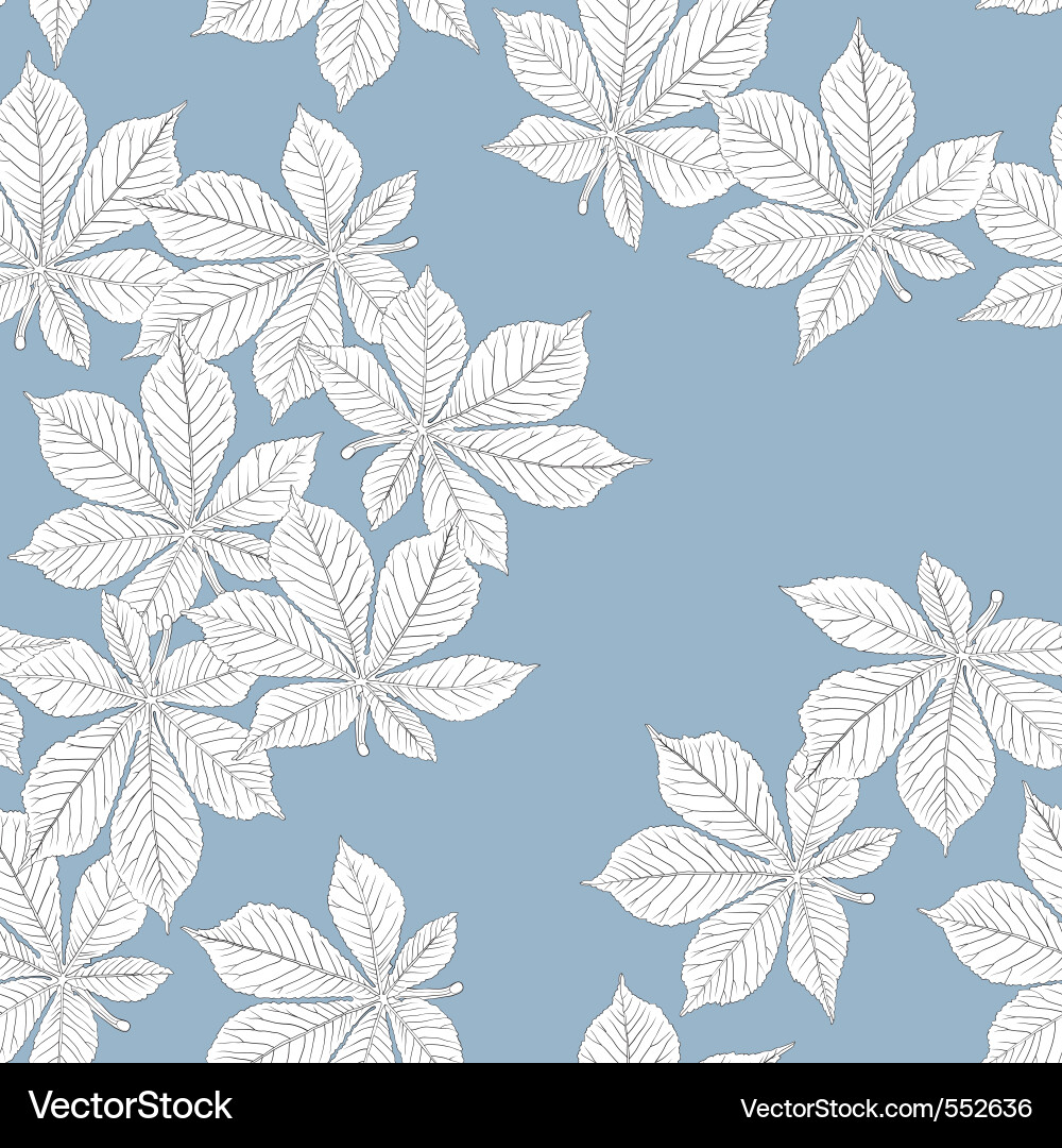 Chestnut Leaf Pattern Royalty Free Vector Image