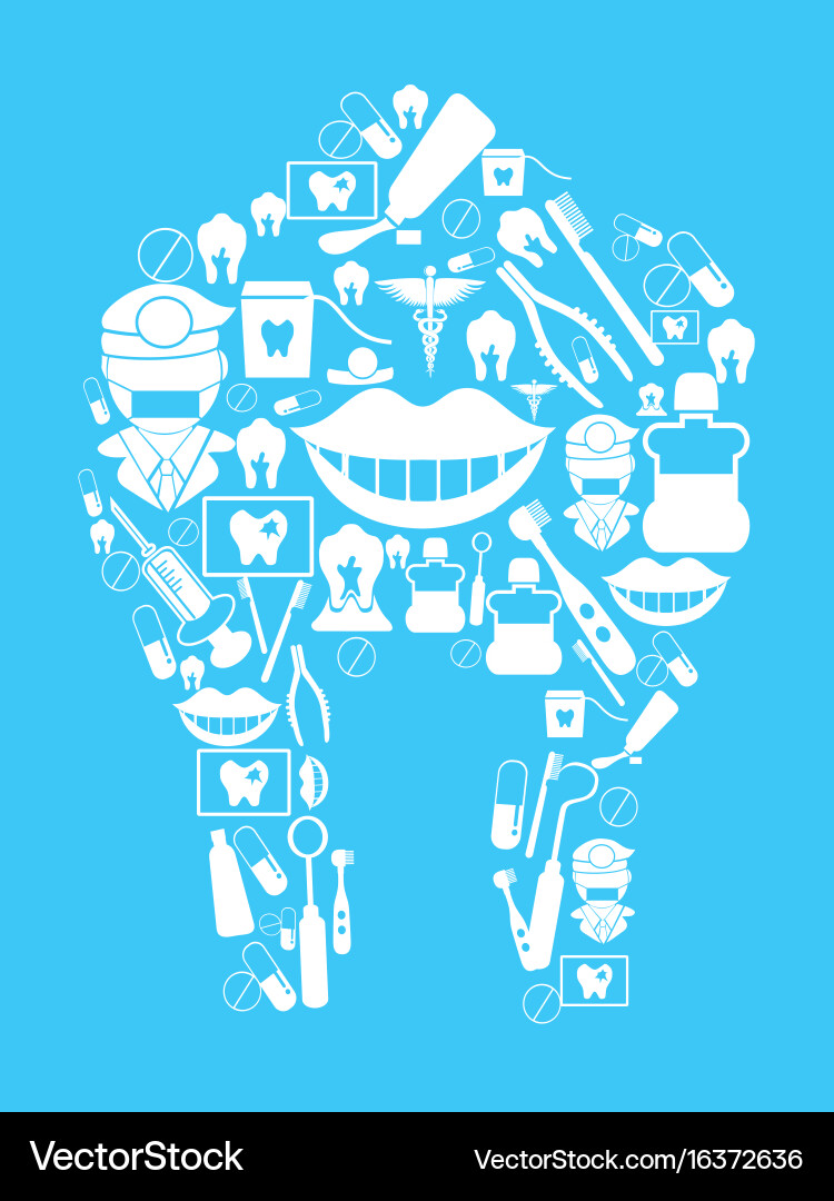 Dental background Royalty Free Vector Image - VectorStock