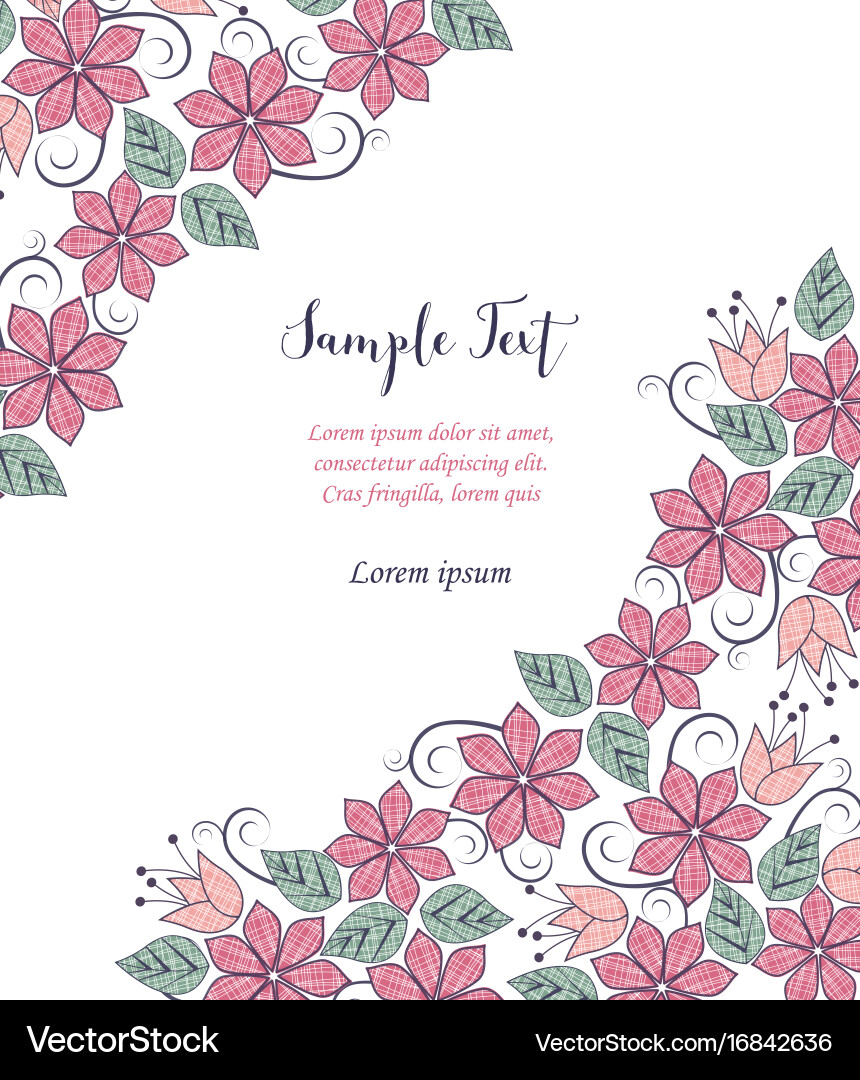 Flower and leaf Royalty Free Vector Image - VectorStock