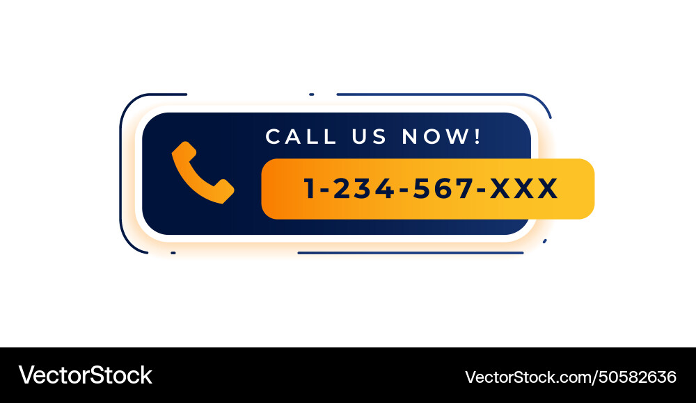 Modern call us now promotion template for web Vector Image