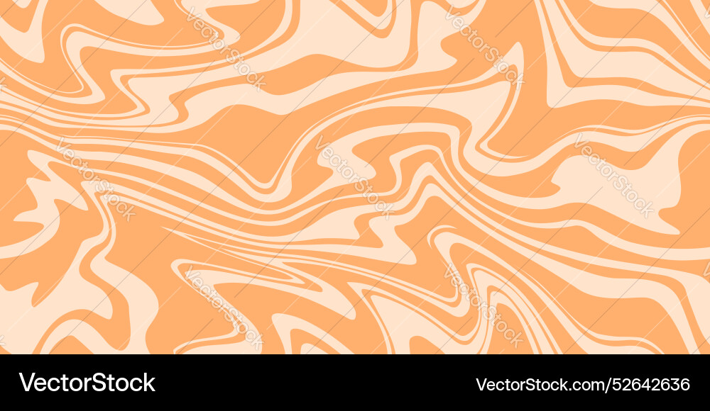 Orange marble acrylic swirl seamless pattern Vector Image