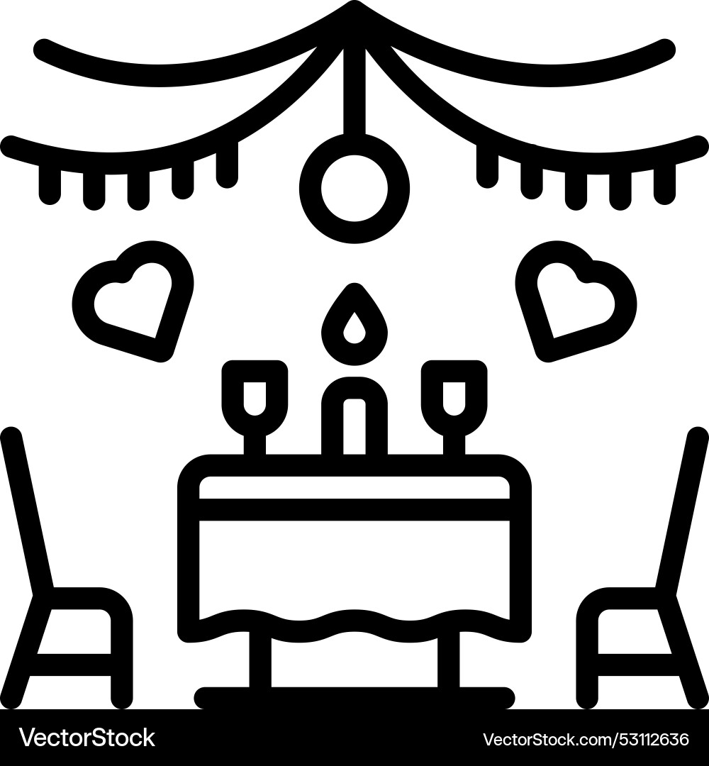 Romantic dinner Royalty Free Vector Image - VectorStock