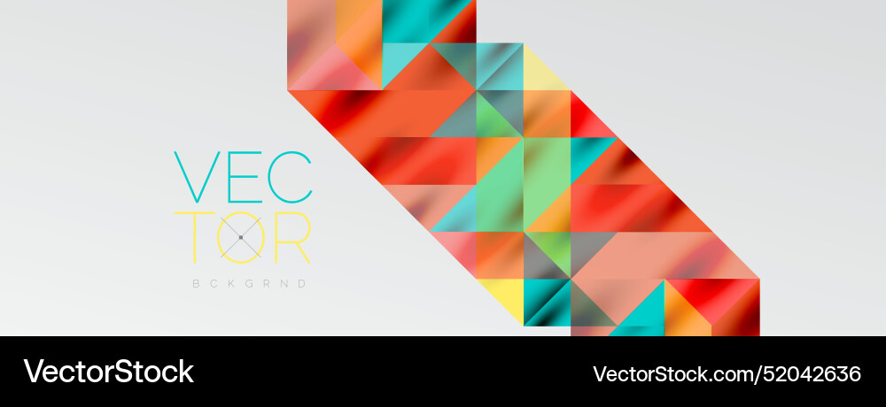 Tech minimal overlapping triangle shapes elements Vector Image