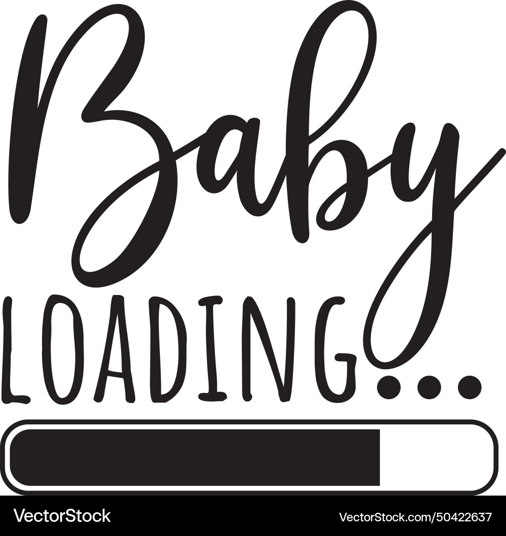 Baby loading design on white background Royalty Free Vector