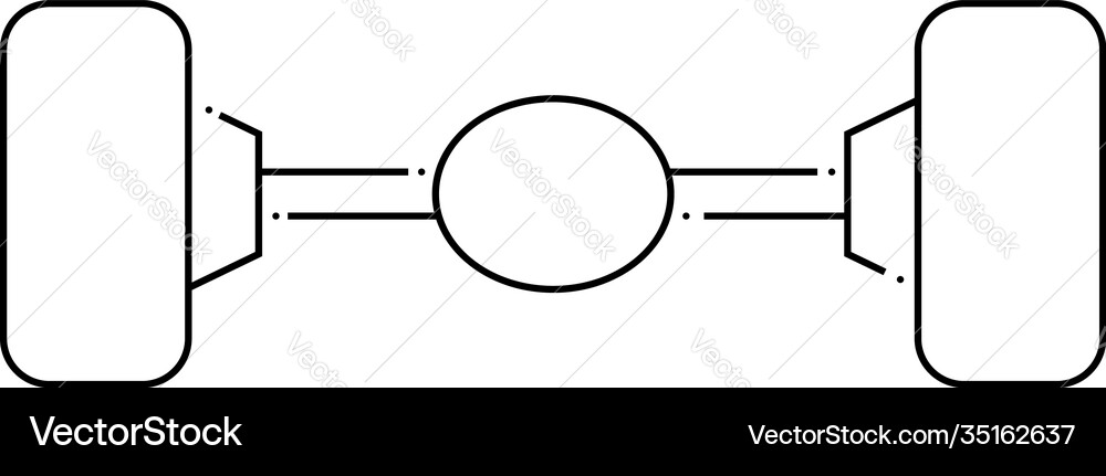 Car rear axle icon Royalty Free Vector Image - VectorStock