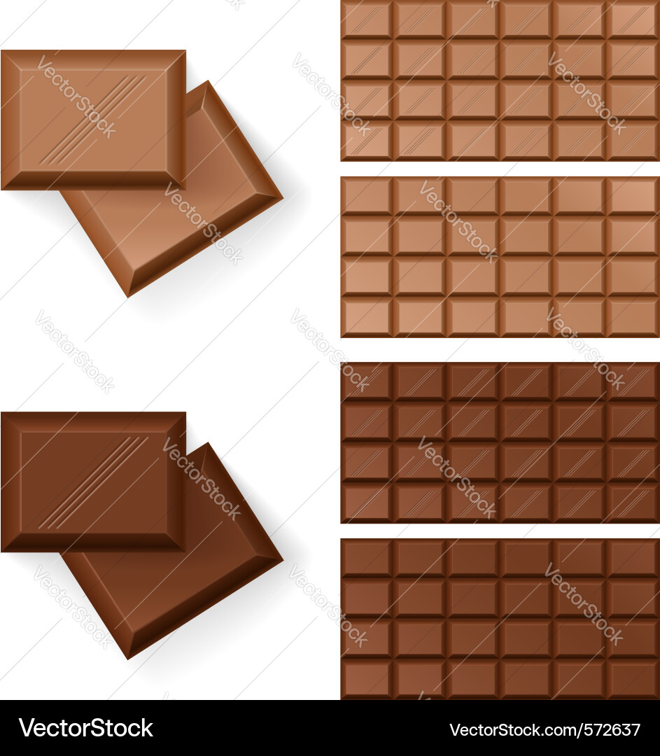 Chocolate bars Royalty Free Vector Image - VectorStock