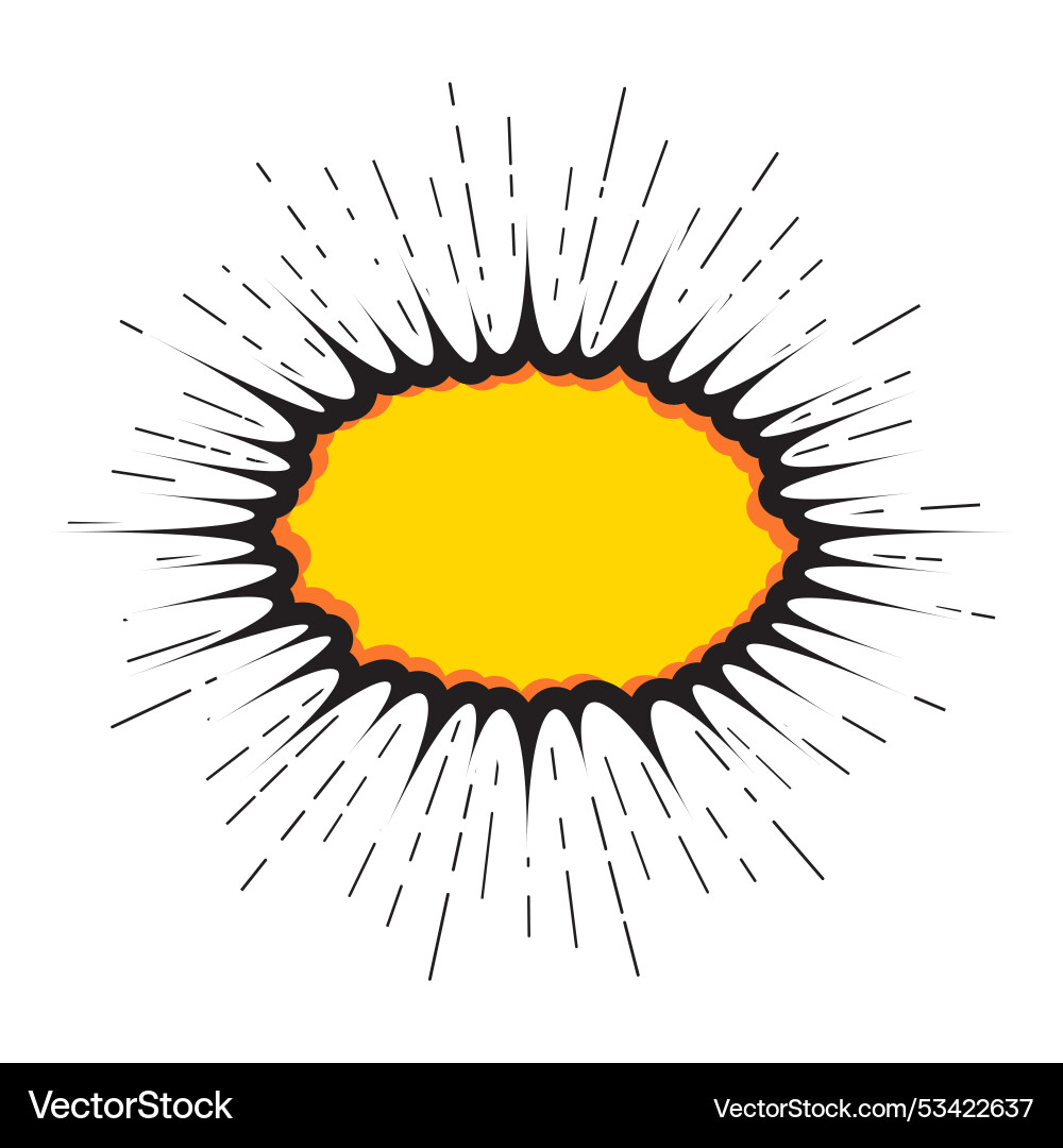 Explosion pop art cartoon comic isolated Vector Image