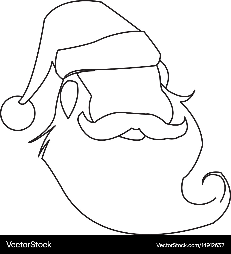 Funny face santa claus christmas celebration Vector Image
