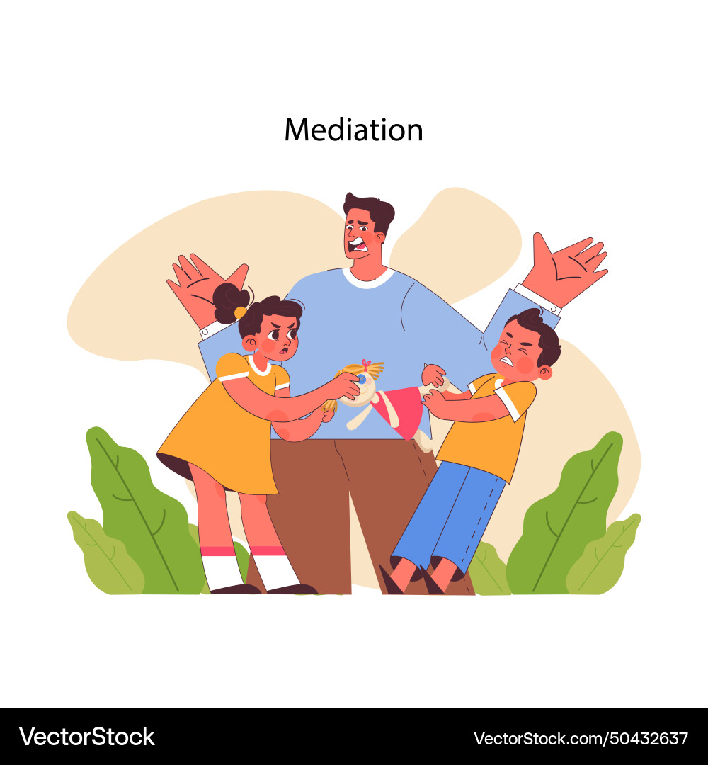 Mediation concept flat Royalty Free Vector Image