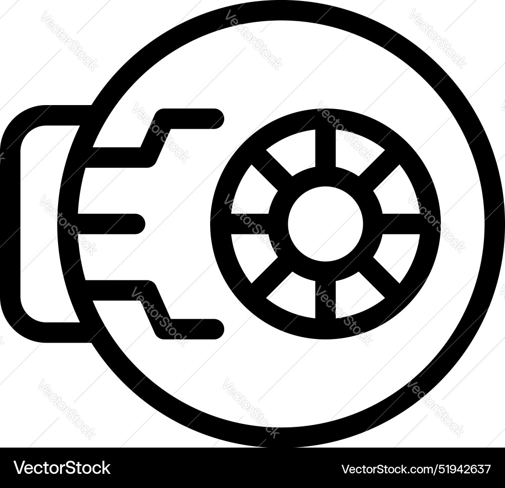 Turbocharger boosting engine power with high Vector Image