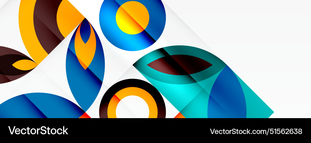 Circles and petals geometric beautiful abstract Vector Image