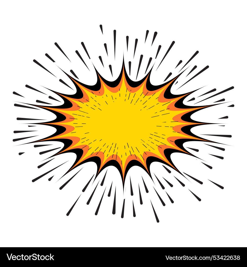 Explosion pop art cartoon comic isolated Vector Image