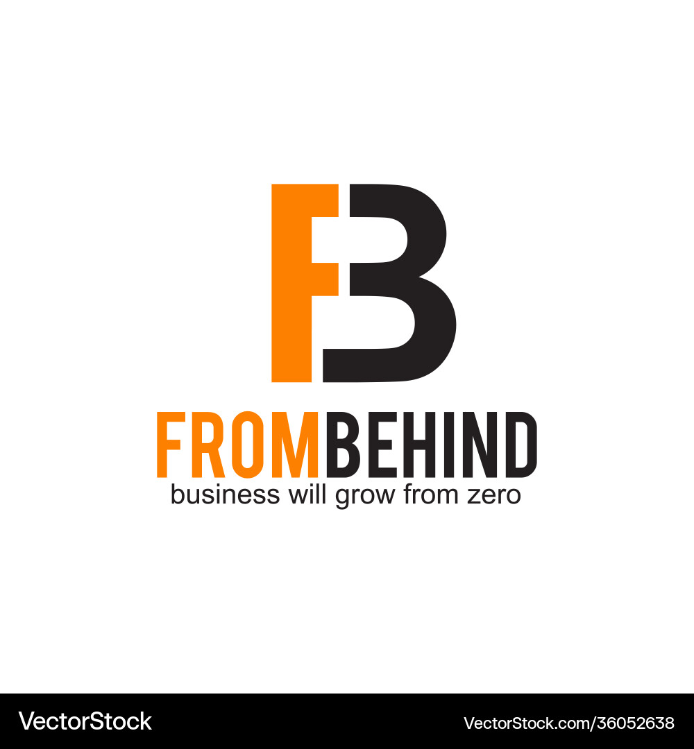 Fb letter initial logo design template Royalty Free Vector