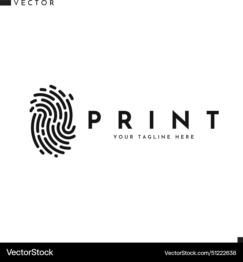 Human fingerprint logo Royalty Free Vector Image