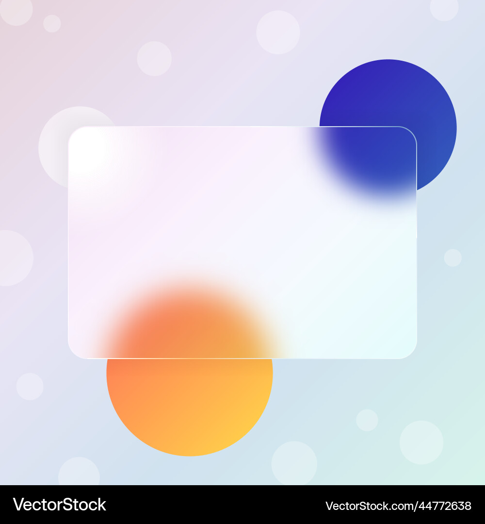 Modern glassmorphism depth glass interface design Vector Image