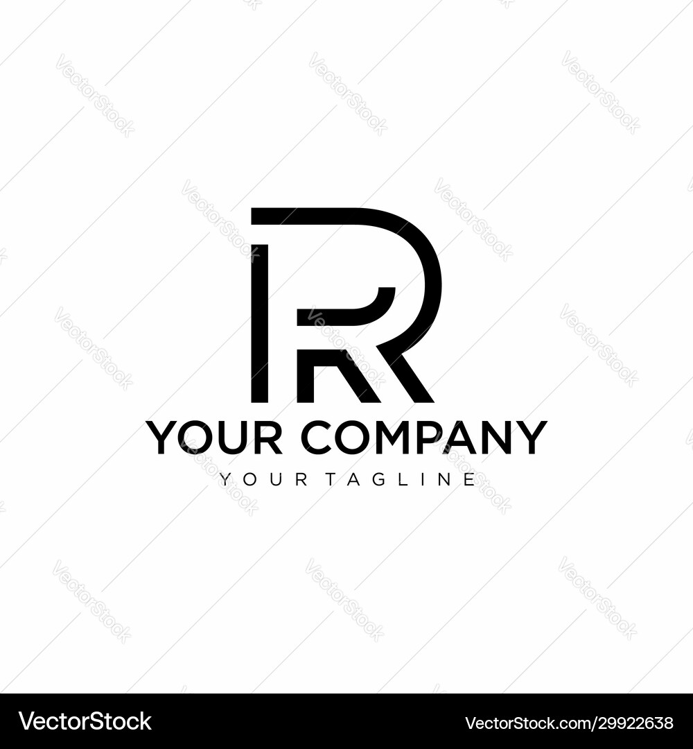Monogram r logo Royalty Free Vector Image - VectorStock