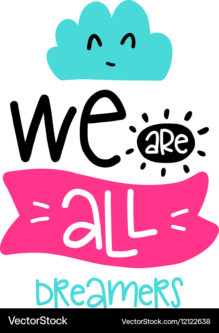 Poster with phrase and decor Royalty Free Vector Image