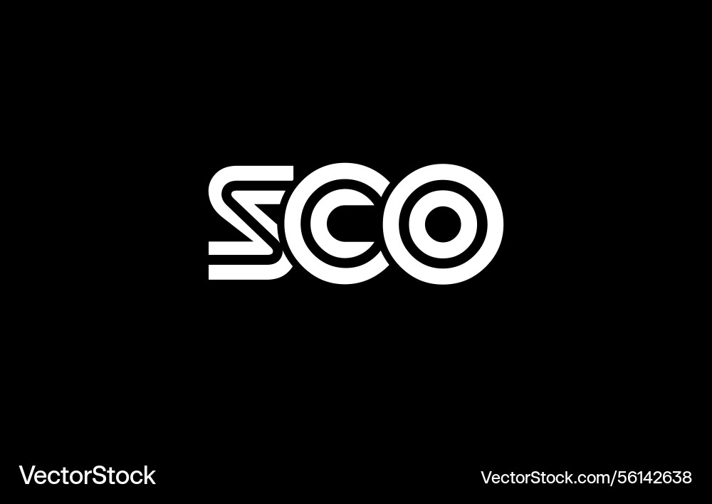 Sco creative unique modern letter logo design Vector Image
