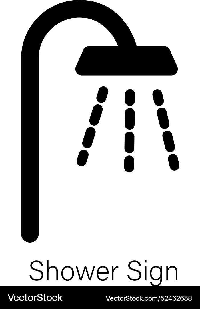 Shower sign Royalty Free Vector Image - VectorStock