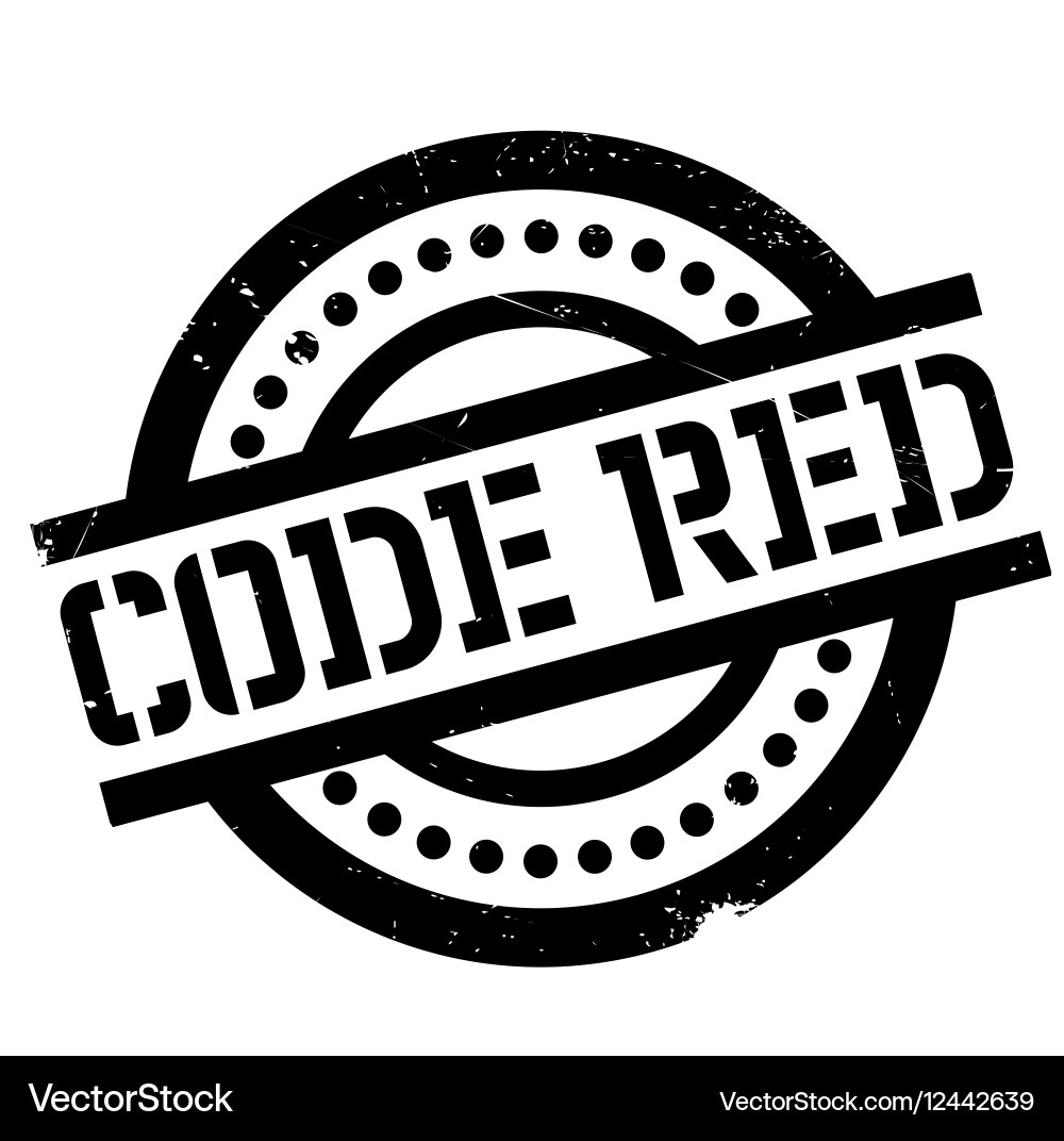 Code red rubber stamp Royalty Free Vector Image