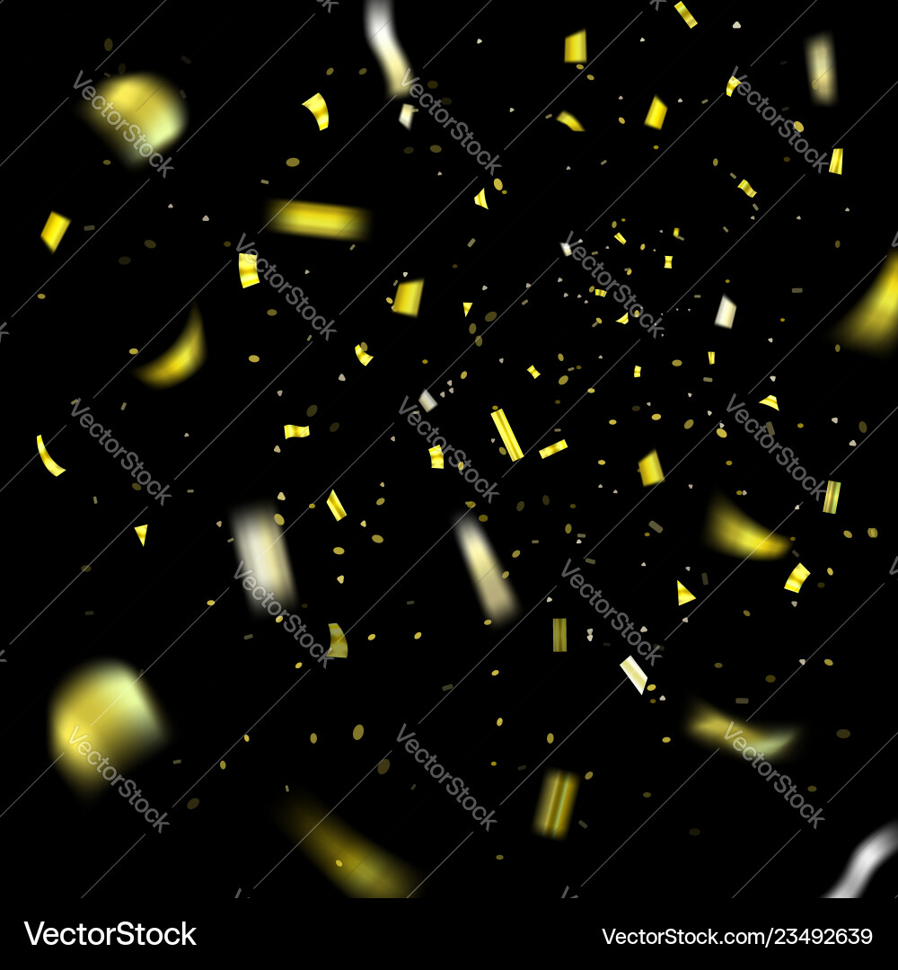 Gold confetti explosion isolated background Vector Image