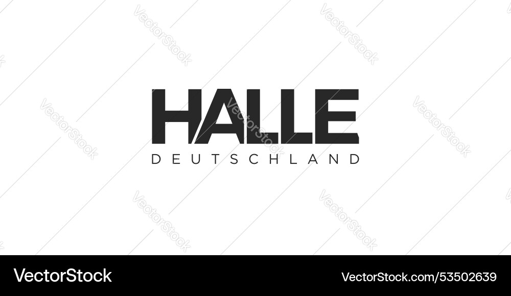 Halle deutschland modern and creative design Vector Image