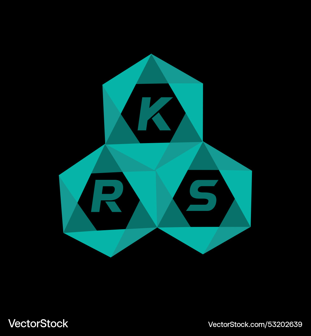 Krs creative minimalist letter logo unique Vector Image