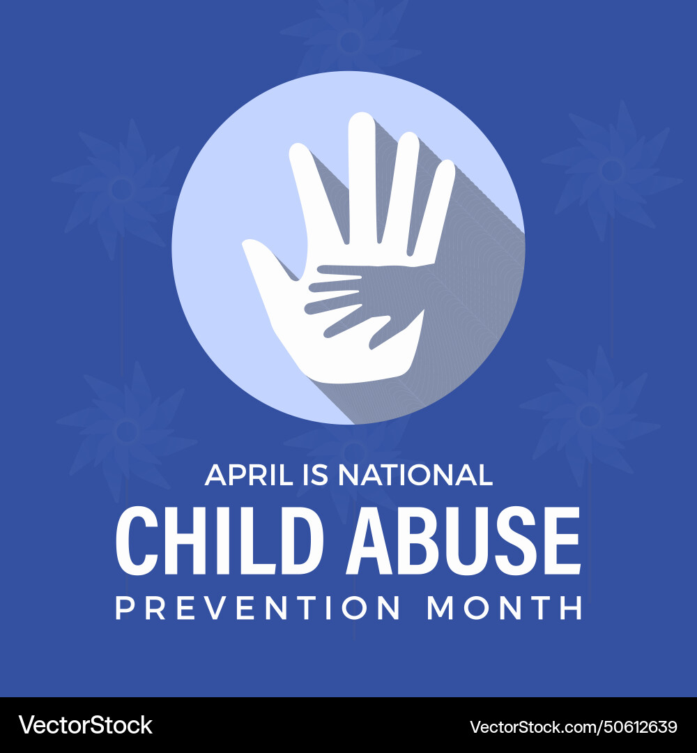 National child abuse prevention month observed Vector Image