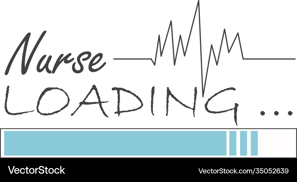 Nurse loading on white background Royalty Free Vector Image