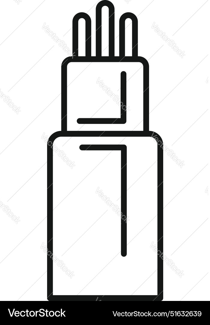 Optic fiber cable transmitting digital data Vector Image