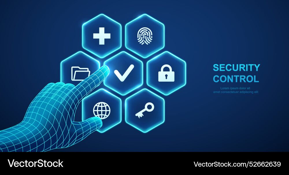 Privacy management and internet security Vector Image